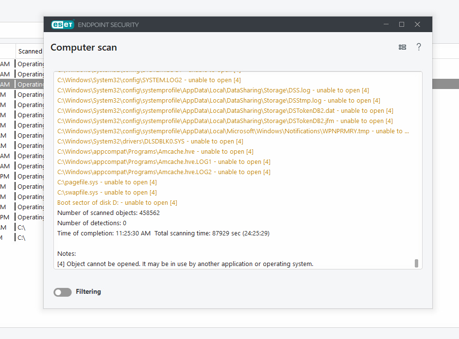 Scan on demand computer is over 22 hours - ESET Endpoint Products ...