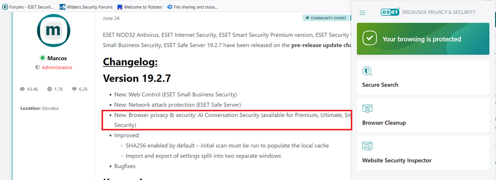 Where Is This New Feature? - ESET Internet Security & ESET Smart ...