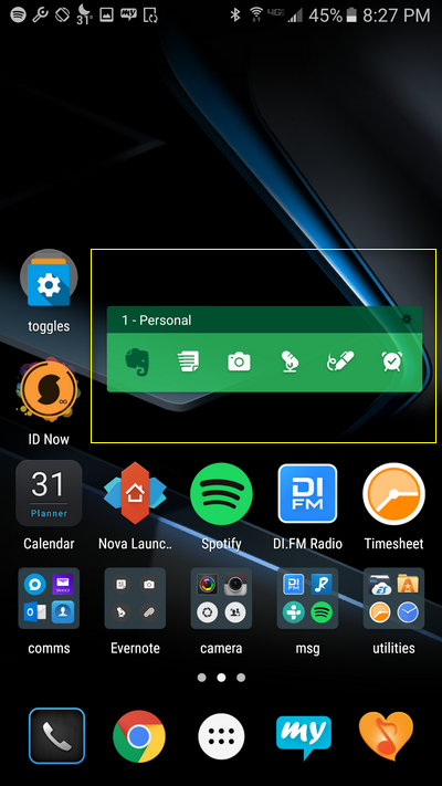 Android Widget Size / Evernote Action Bar Size Too Tall - Evernote for ...