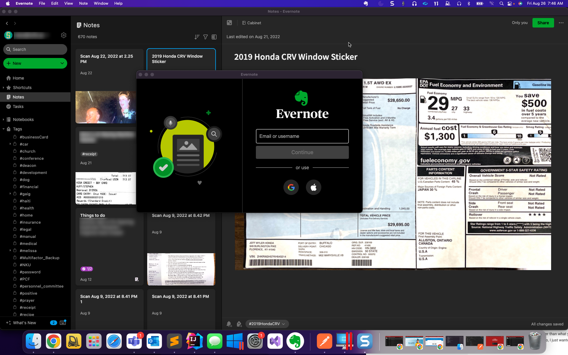 Logon Screen On MAC - Evernote for Mac Issues (Versions 10.0 and above ...