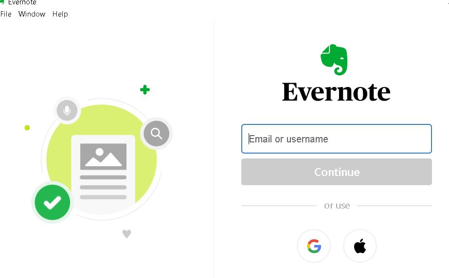 updated Evernote login screen does not integrate with my password ...