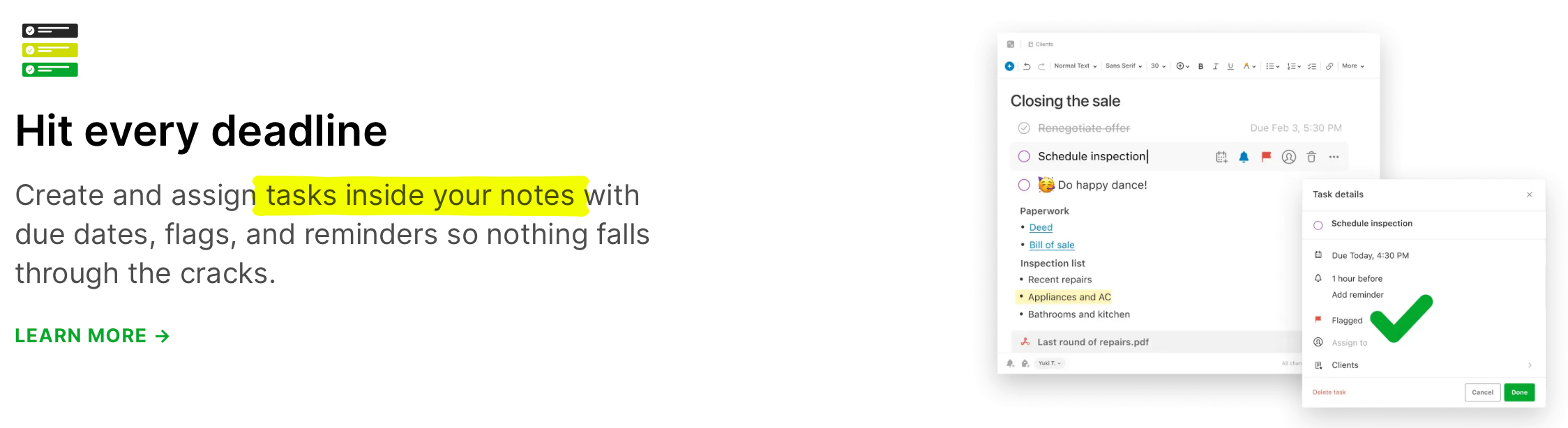 Task in Windows app - continuos green "wheel" spinning and no tasks ...