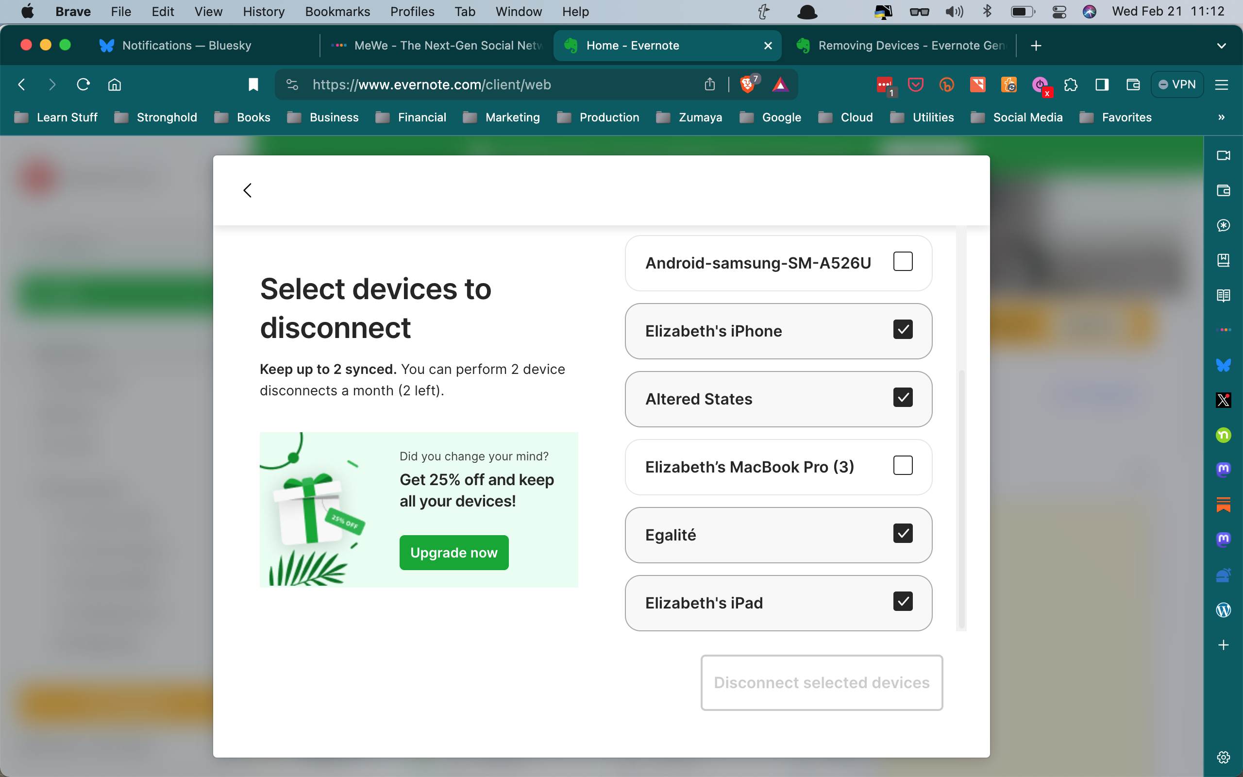 Removing Devices - Evernote General Discussions - Evernote User Forum