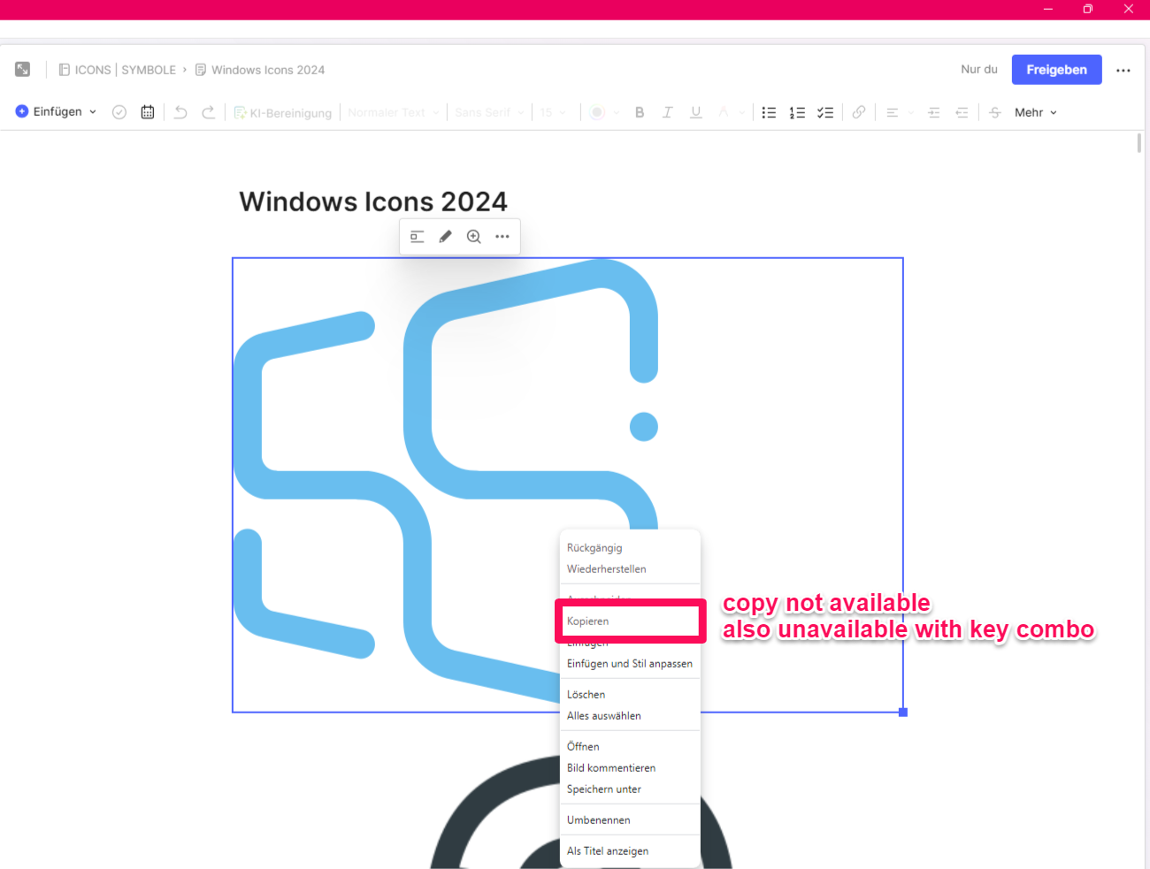 Symbols for use with copy problem - Evernote for Windows Issues ...