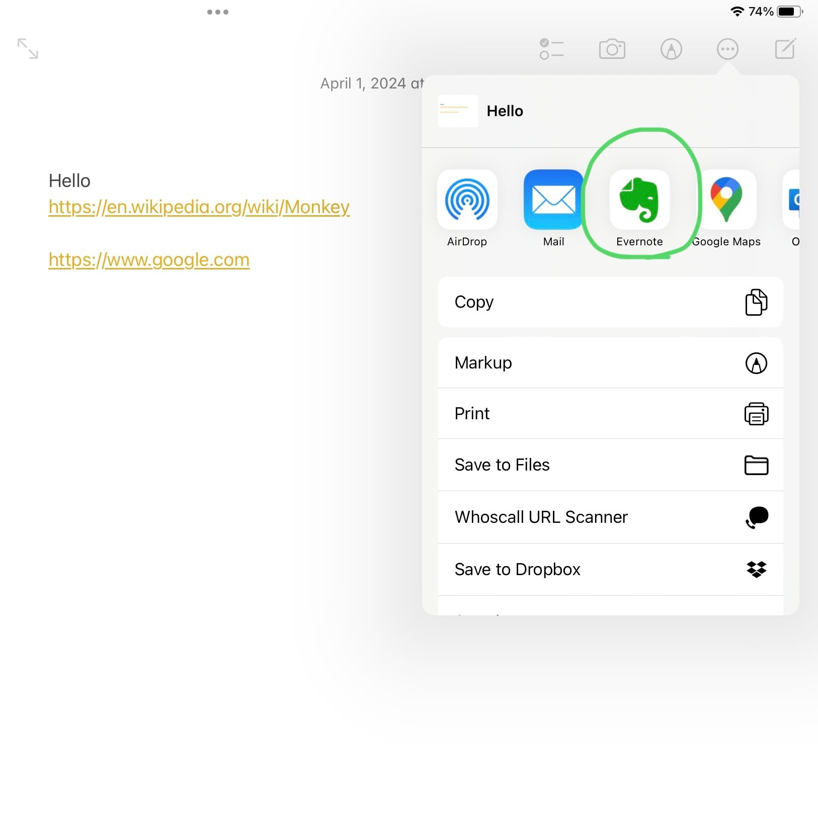 How do I use the “Send a copy” share button to copy text only from IOS ...