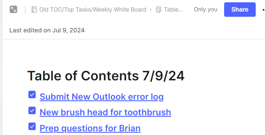 Notes moved out of the Inbox notebook to another notebook keep ...
