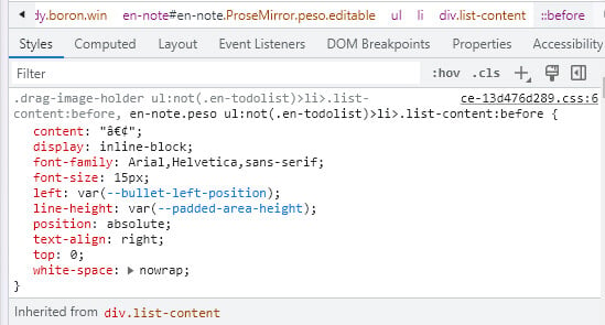 Bullet lists show weird letters instead of bullets since latest update ...