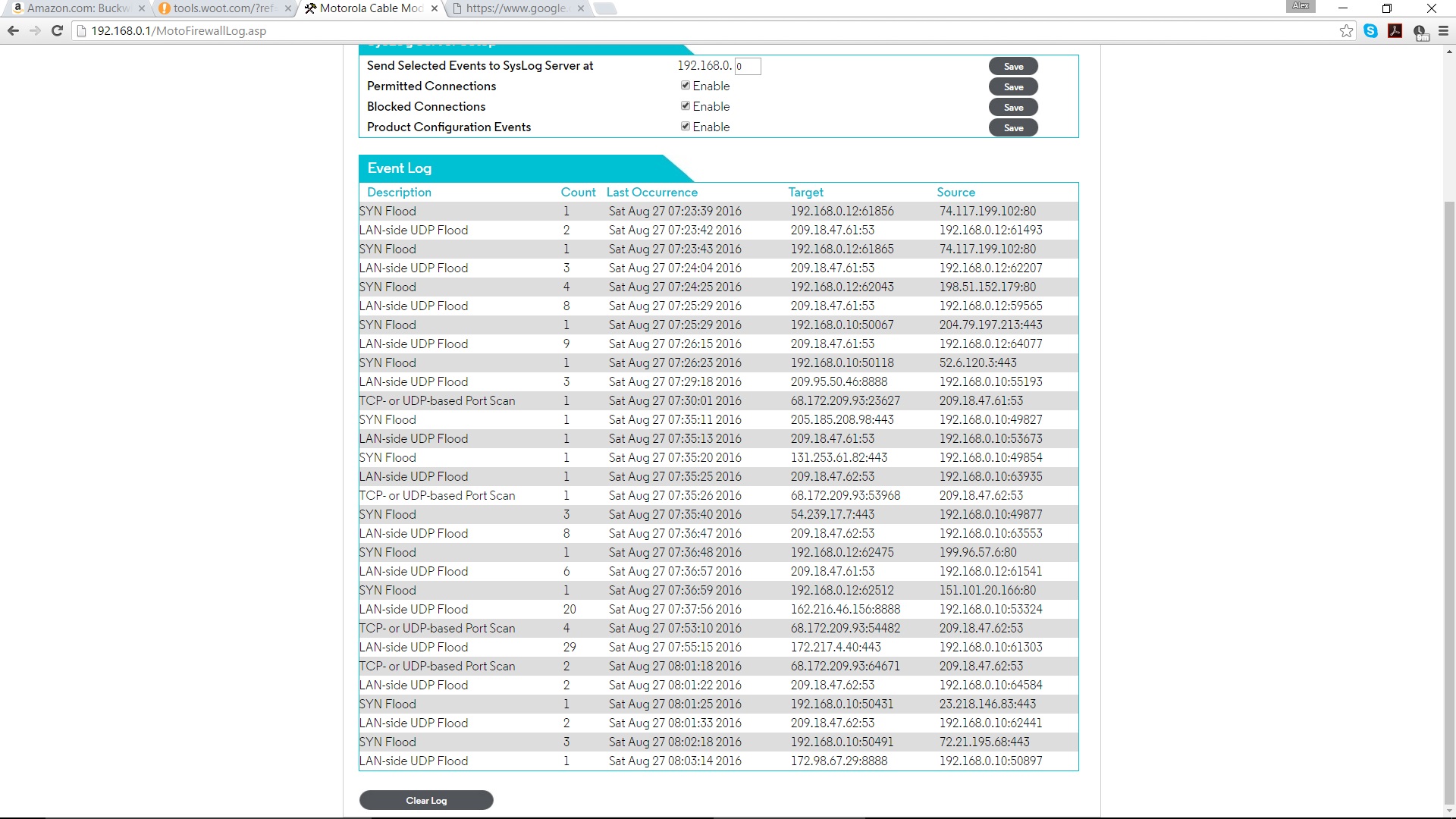 Do these firewall logs look like an attack - Resolved Malware Removal ...
