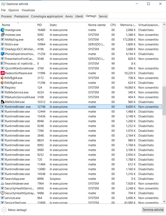 persistent process with a space named "RuntimeBroker .exe" - Resolved ...