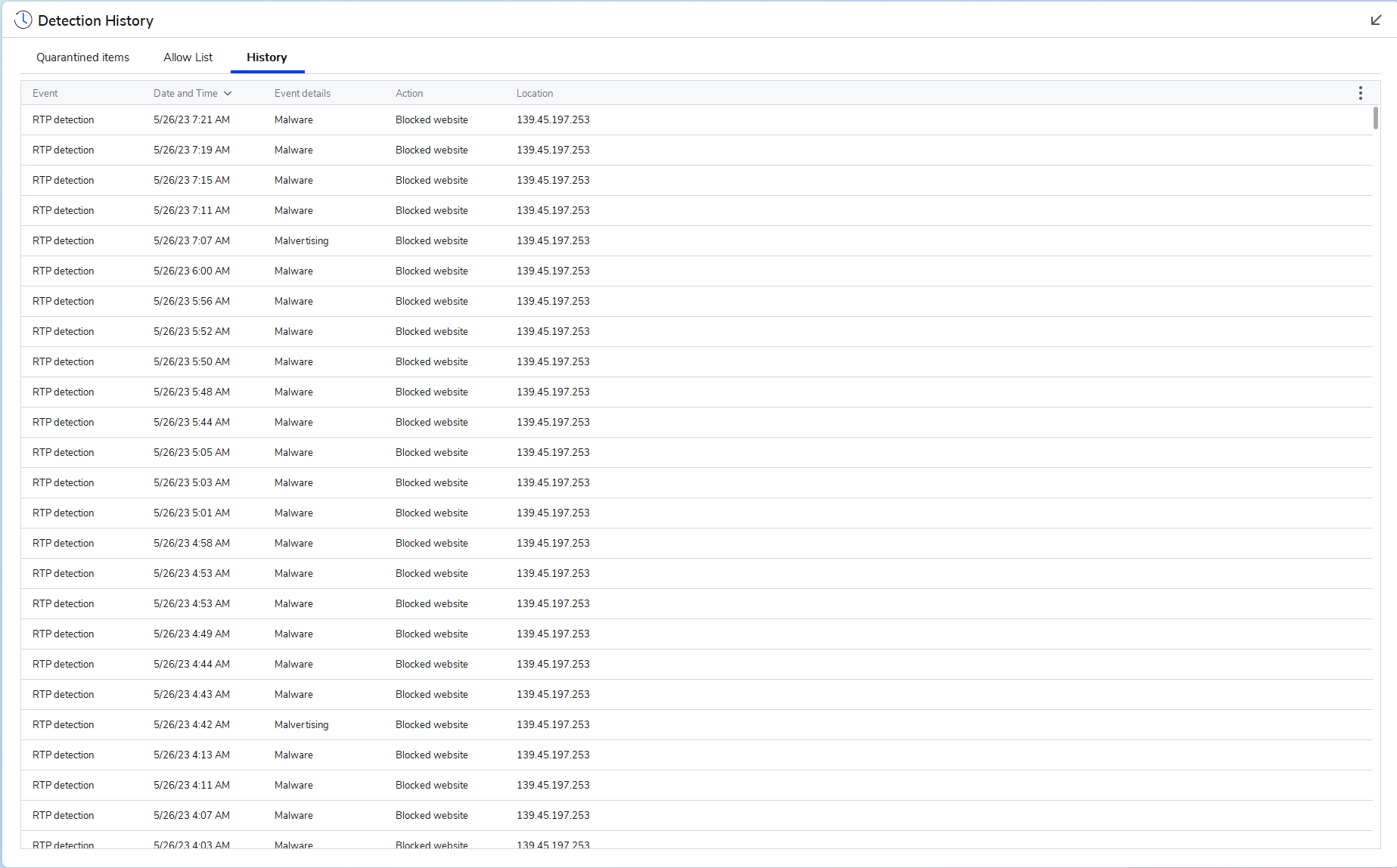 Repeated attempts to access website through port 443 - Resolved Malware ...