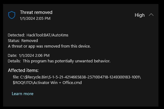 Detection History - Resolved Malware Removal Logs - Malwarebytes Forums