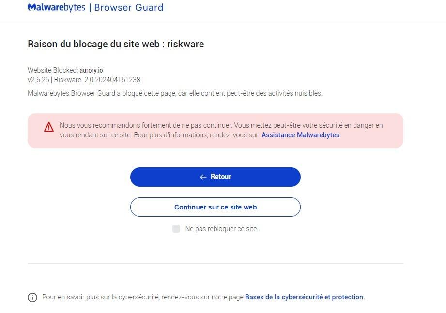 Website blocked - Website Blocking - Malwarebytes Forums