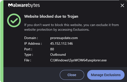I repeatedly get the massage "Website blocked due to Trojen" as ...