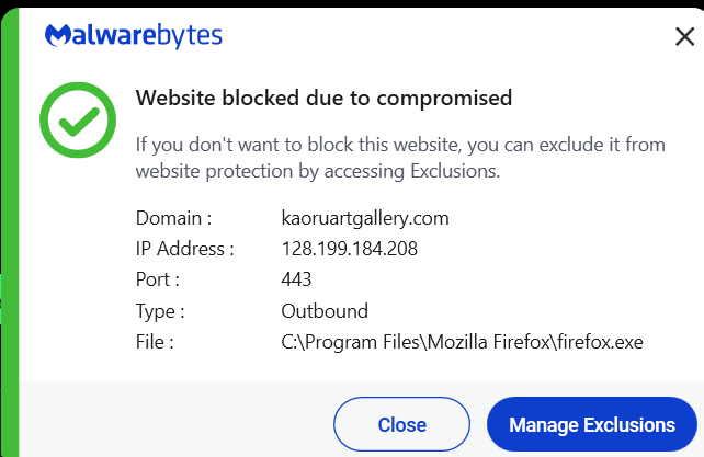 https://kaoruartgallery.com blocked - Website Blocking - Malwarebytes ...