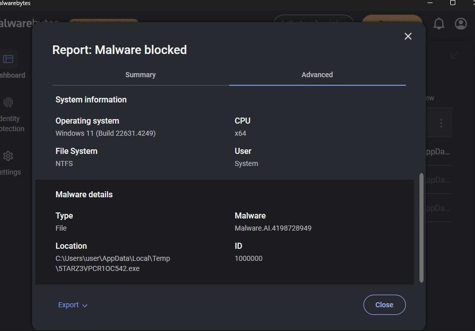 I need help, a malware keeps appearing when i turn on my computer ...
