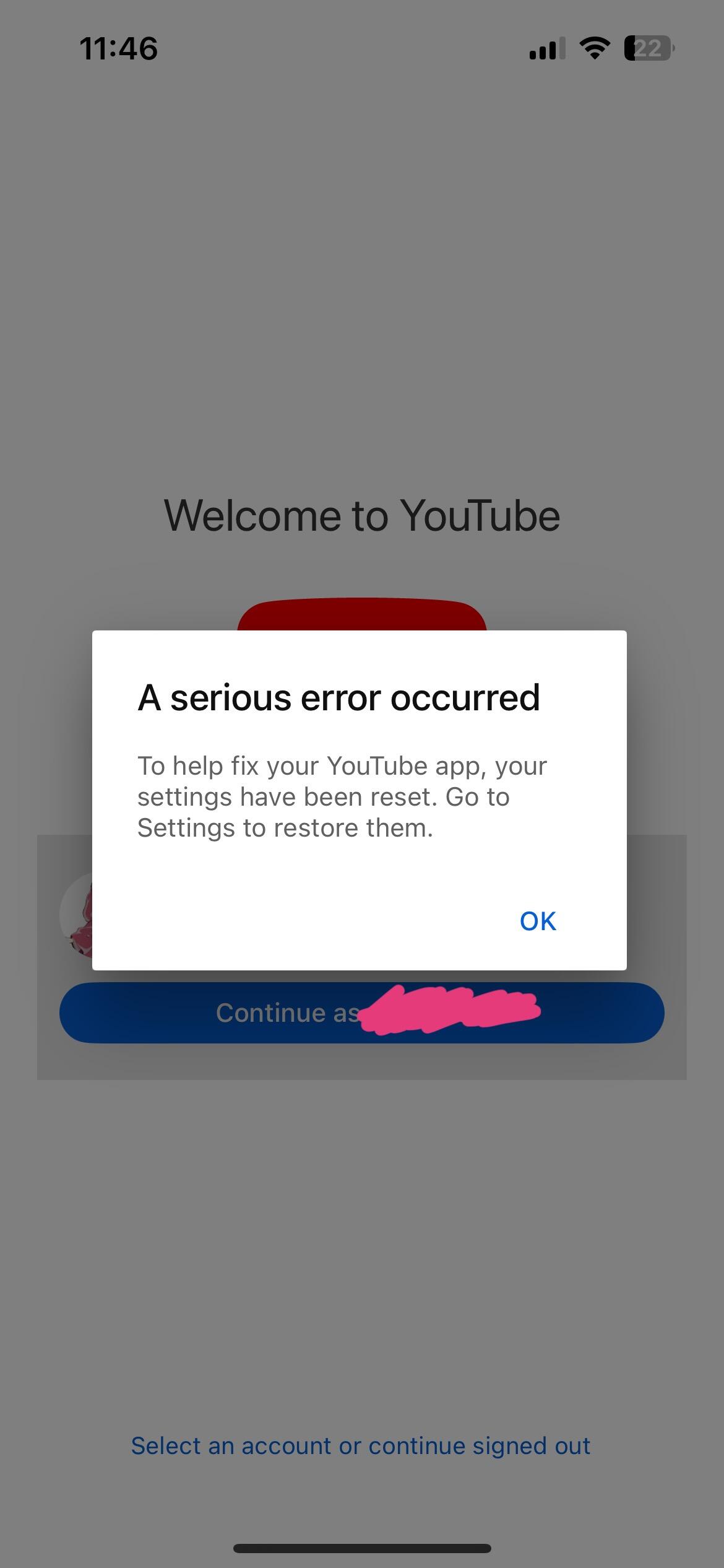 weird error message on youtube - Mobile Malware Removal Help & Support ...