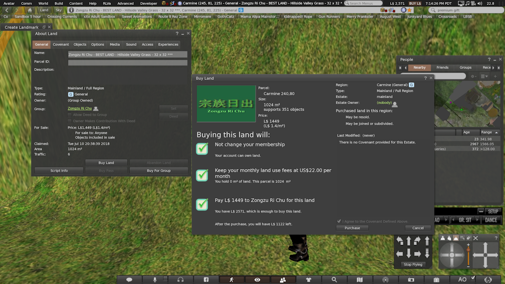 New premium member, buying 1024m2 says land use fee $22 month - Land ...