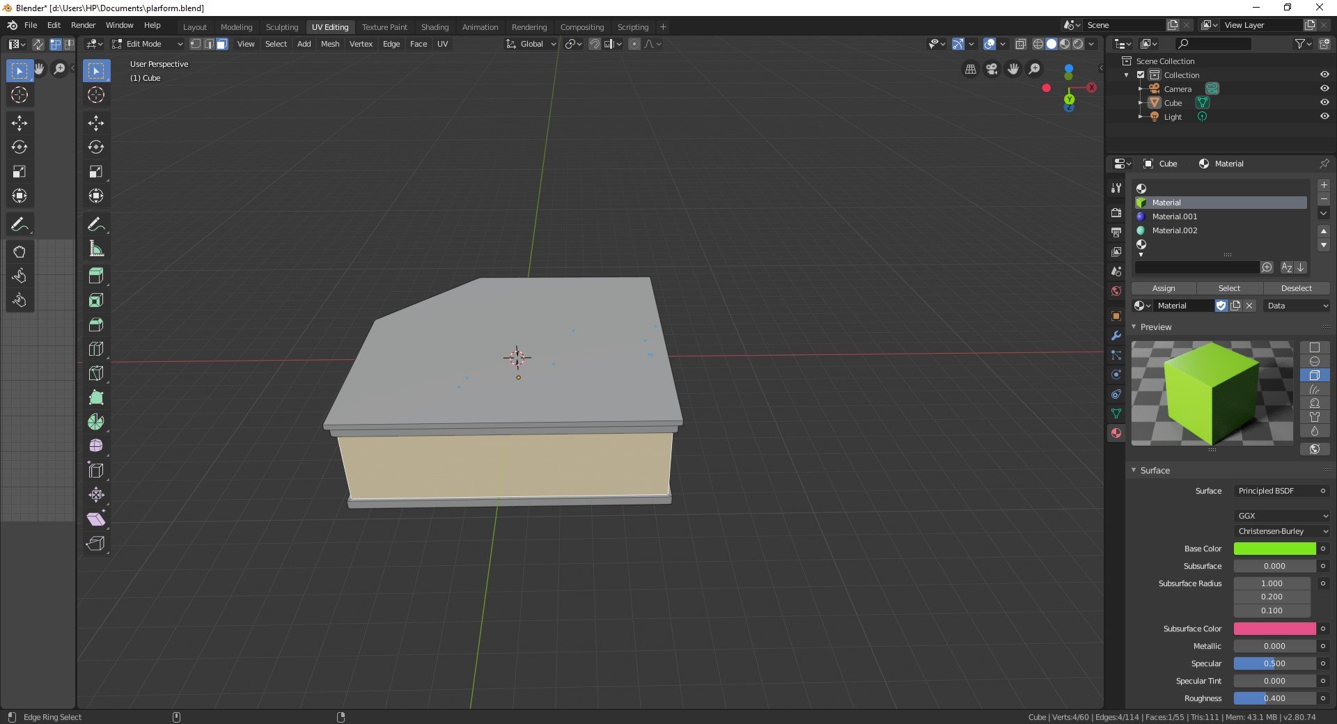 Color faces in blender (not UV map) - Mesh - Second Life Community