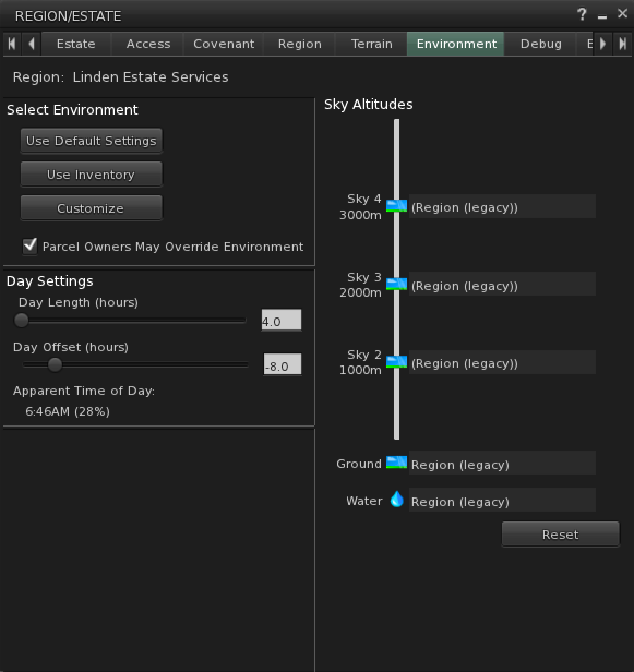Environment editor - English - Second Life Community