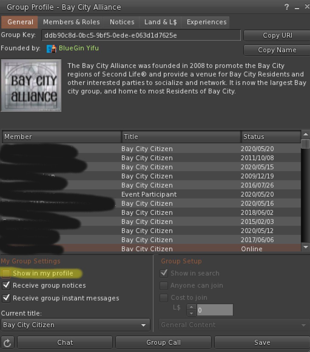 Group notices and settings - General Second Life Tech Discussion ...