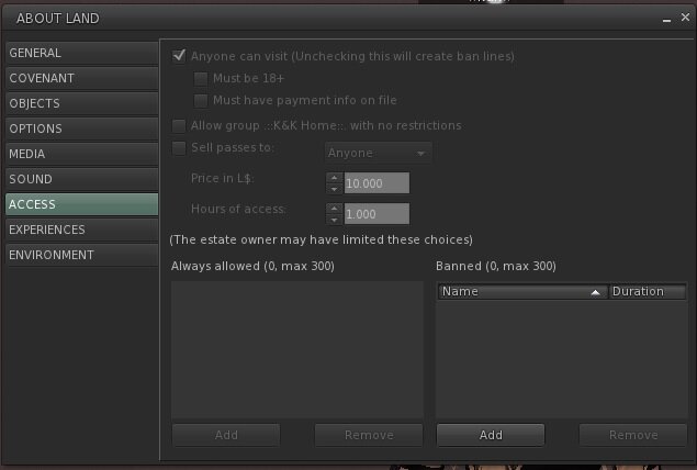 About Land contros are disabled - General Discussion - Second Life ...