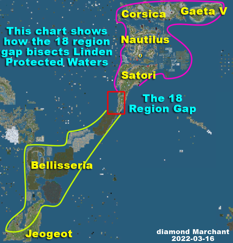 Bellisseria to Blake Sea via Protected Water - Why is it still ...