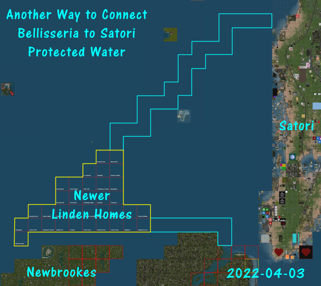 Bellisseria to Blake Sea via Protected Water - Why is it still ...