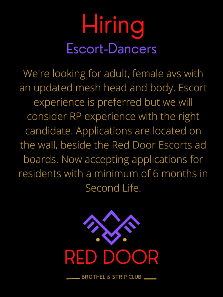 Escort/Dancers - Positions available! - Inworld Employment - Second ...