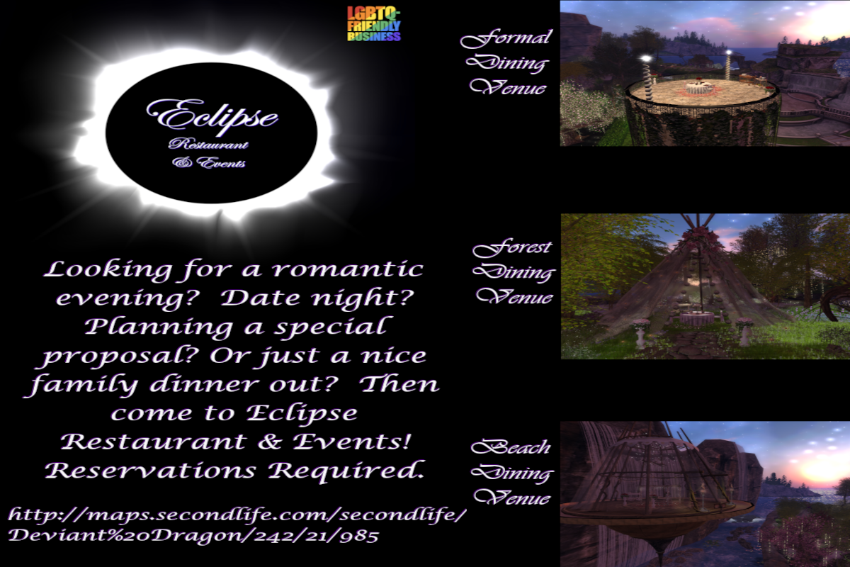 🌘 Eclipse Restaurant & Events Now Opened! 🌘 - Upcoming Events and ...