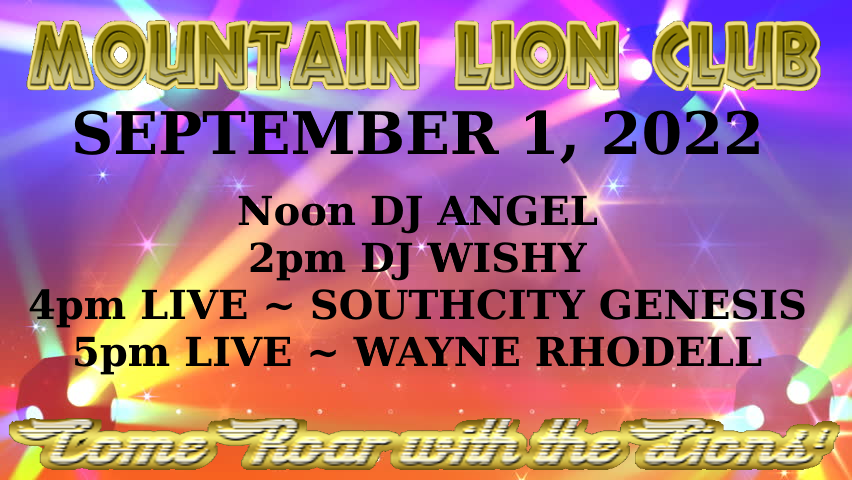 SEPTEMBER 1st @ MOUNTAIN LION CLUB & AMUSEMENT PARK! - Upcoming Events ...