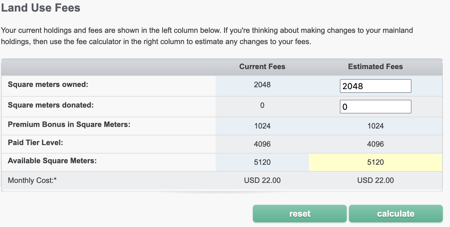 Premium & Land Fee Question - General Discussion - Second Life Community