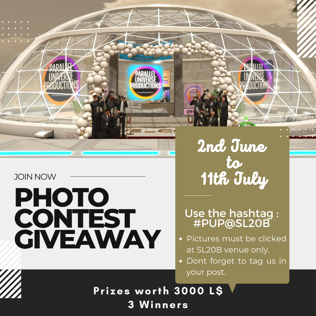 Parallel Universe Productions Photo Contest Giveaway in spirit of SL20B ...