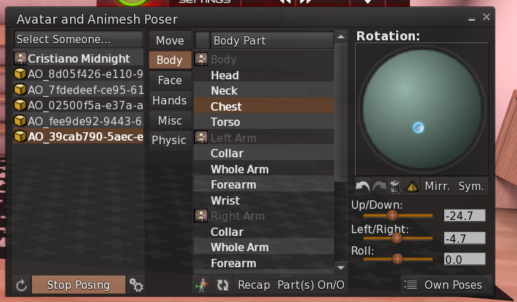 Firestorm's New Poser Tool - General Discussion Forum - Second Life ...