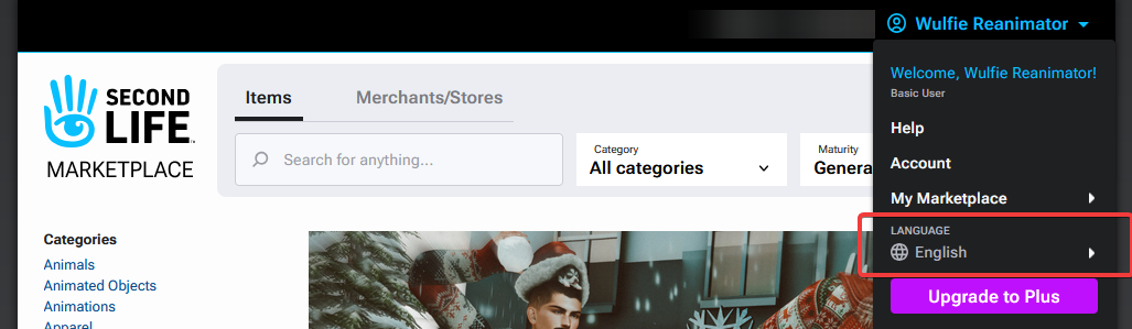 How to change marketplace language? - Merchants - Second Life Community