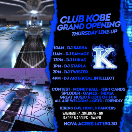 Club Kobe Grand Opening - Upcoming Events and Activities - Second Life ...