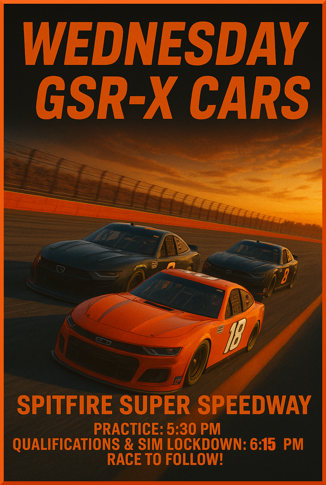 🏁 The midweek madness is here—time for the GSR-X Cars to own the track ...