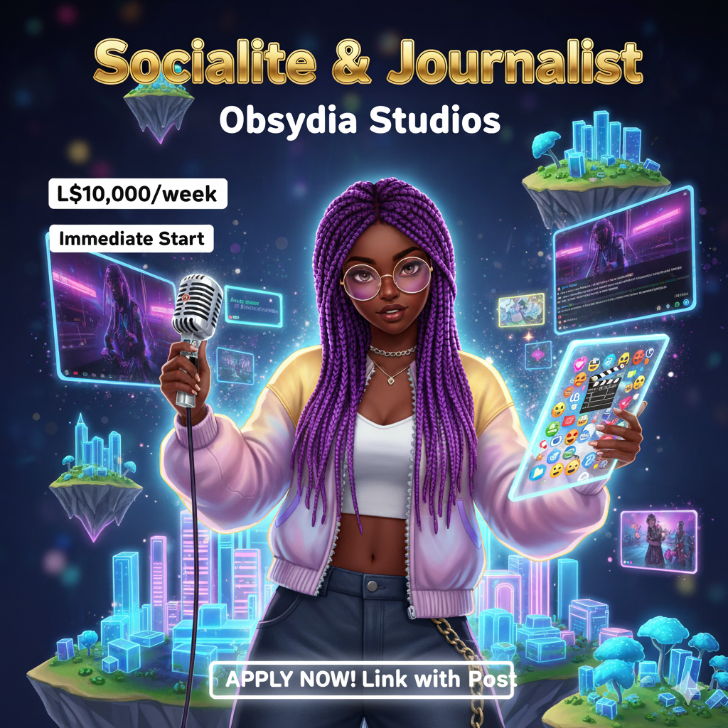 Socialite & Journalist – Obsydia Studios - 10k per week - Inworld ...