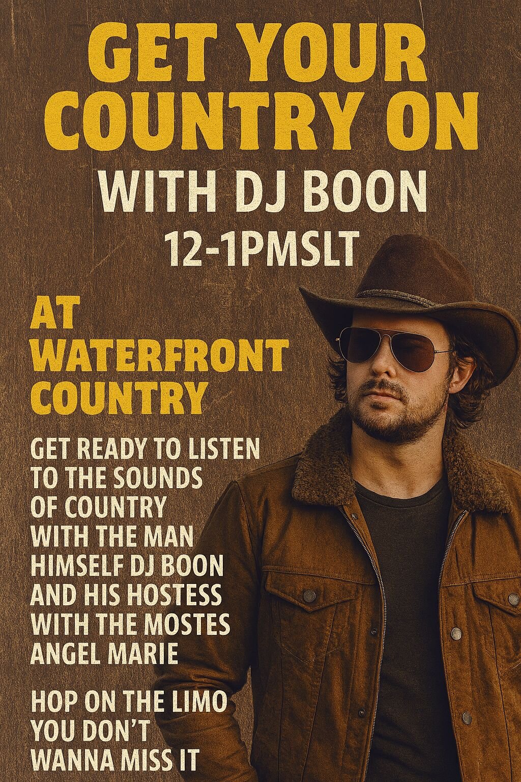 DJ BOON SPINNING THE TUNES AT WATERFRONT COUNTRY 12-1PMSLT - Upcoming ...