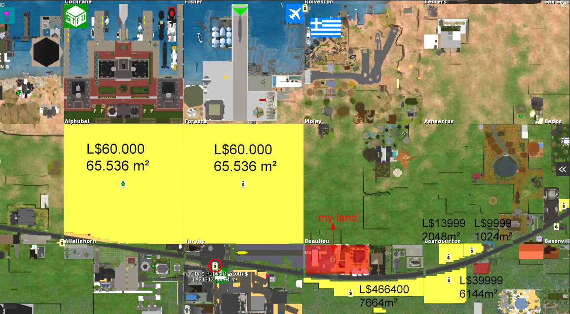 Land Values on Route 8 - Mainland - Second Life Community