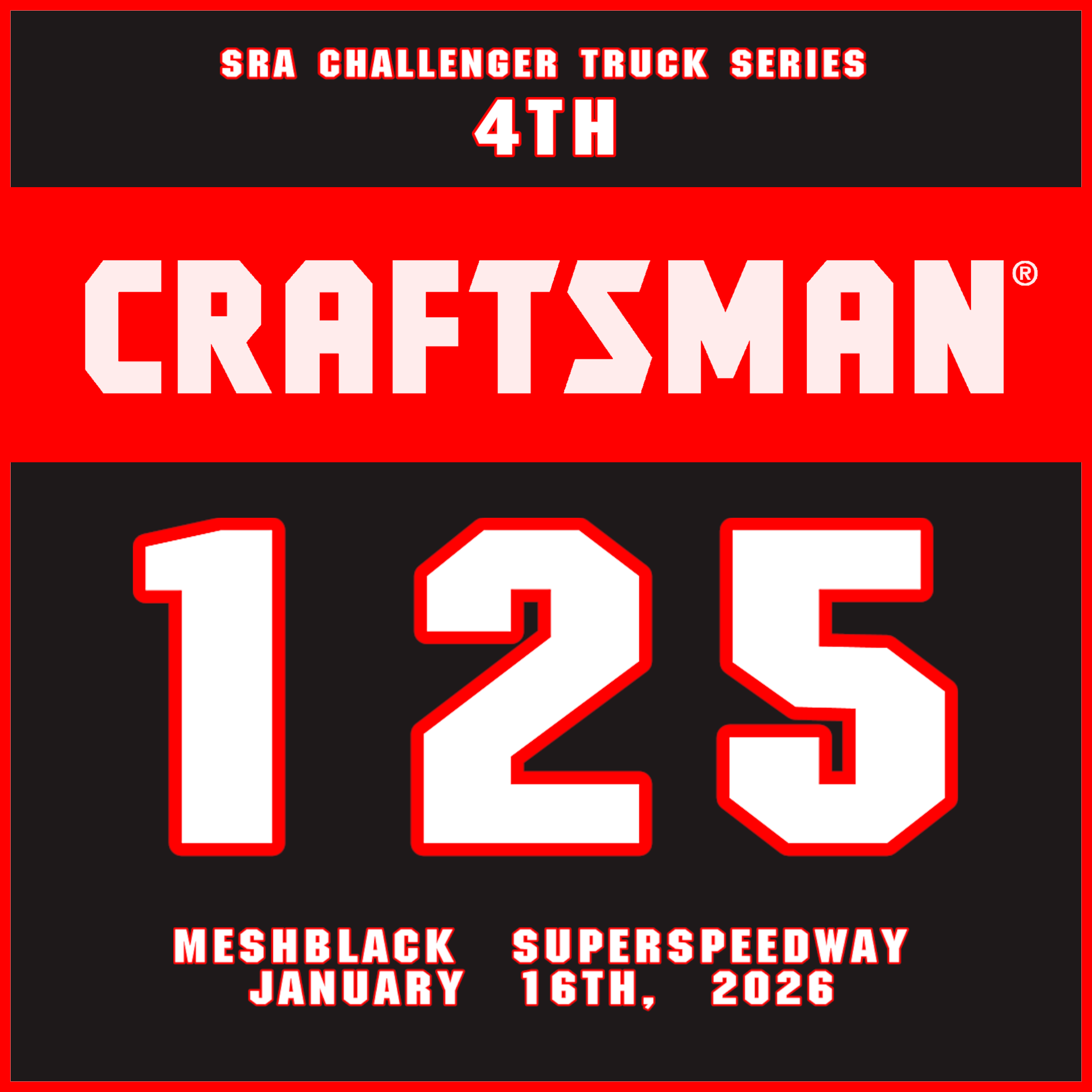 SRA FNF Challenger Truck Series "Craftsman 125" @ Meshblack ...