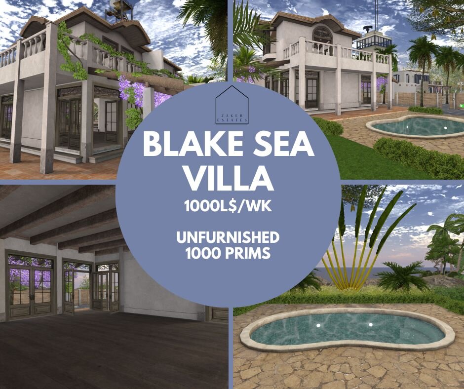 Blake Sea Villa #2 For Rent - Mainland - Second Life Community