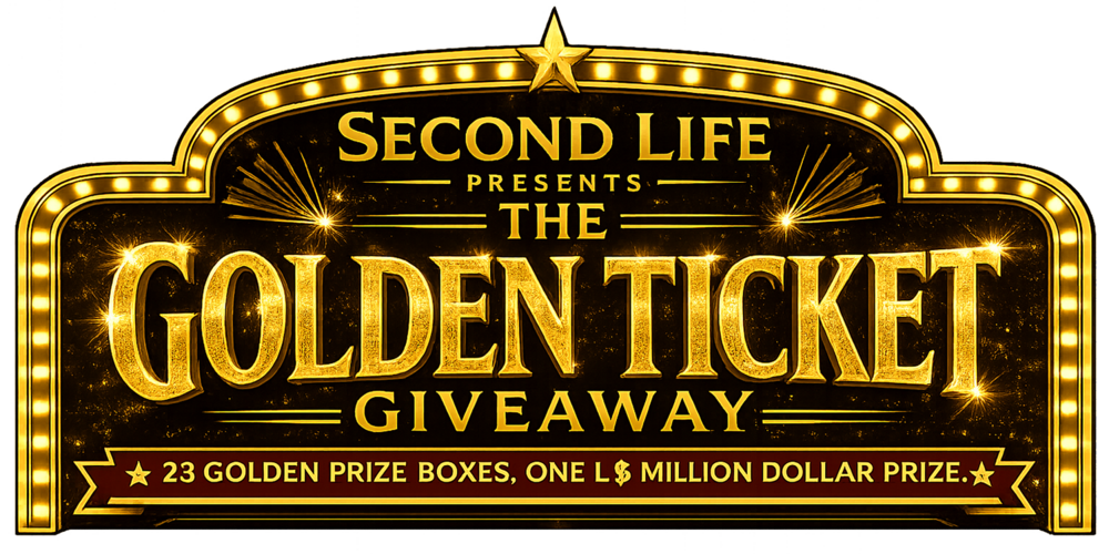 Win Up to L$1 Million in the SL23B Golden Ticket Giveaway! - Featured ...