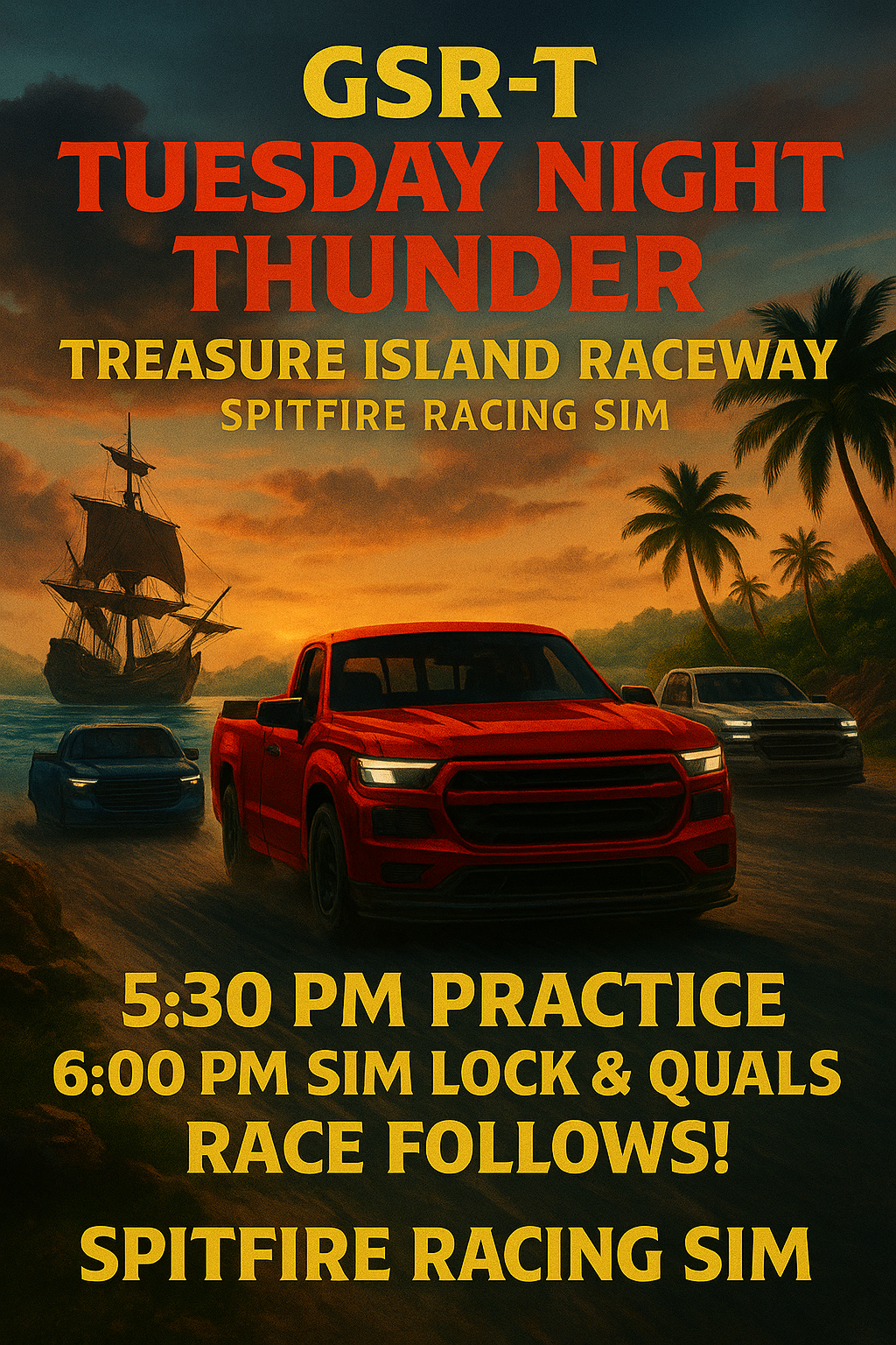 🏁GSR-T Tuesday Night Thunder – Treasure Island Raceway!🏁 - Upcoming ...