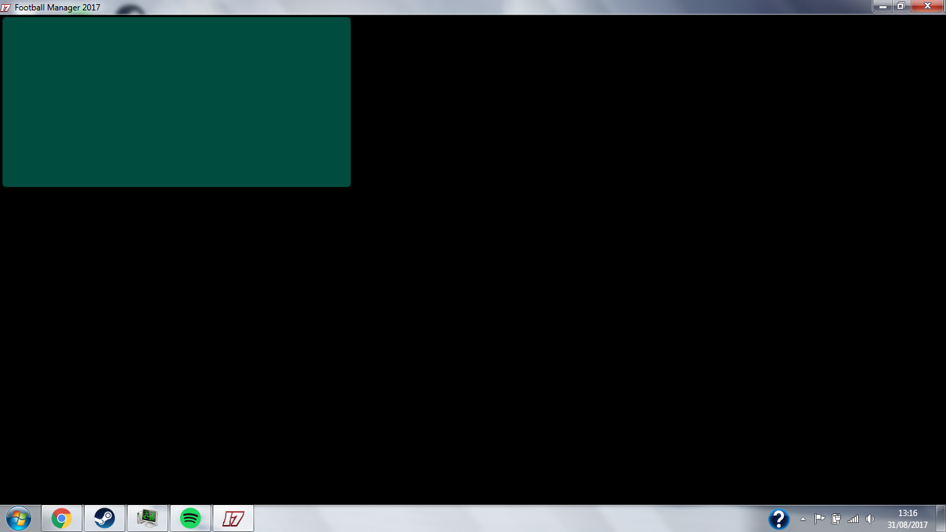 Game loads but then turns black screen with green corner - FM 17 ...