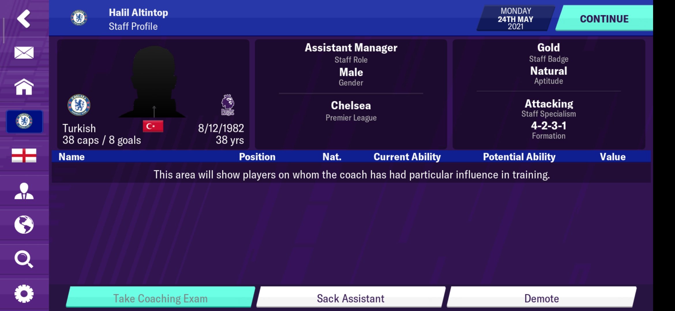 Staff Bug - Gameplay Issues for FM20 Mobile - Sports Interactive Community