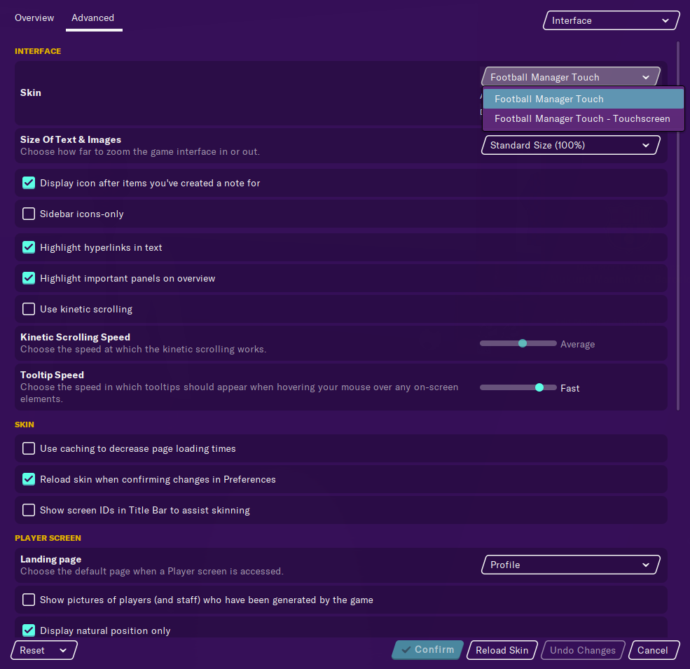 FM20 Touch - Skins not Showing in Dropdown Menu - Skinning Hideout ...