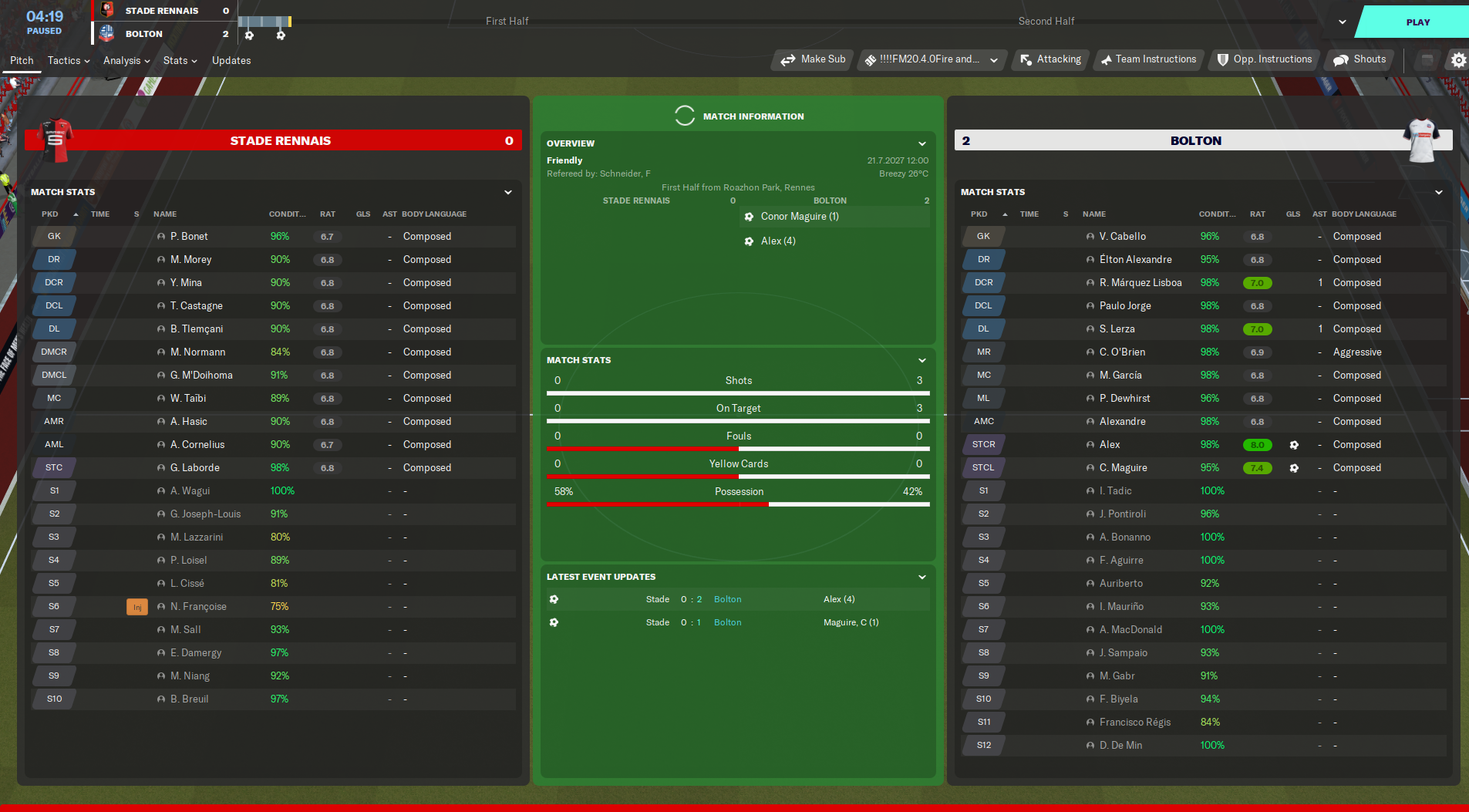 Match screen layout like FM2020 and earlier versions... - Football ...