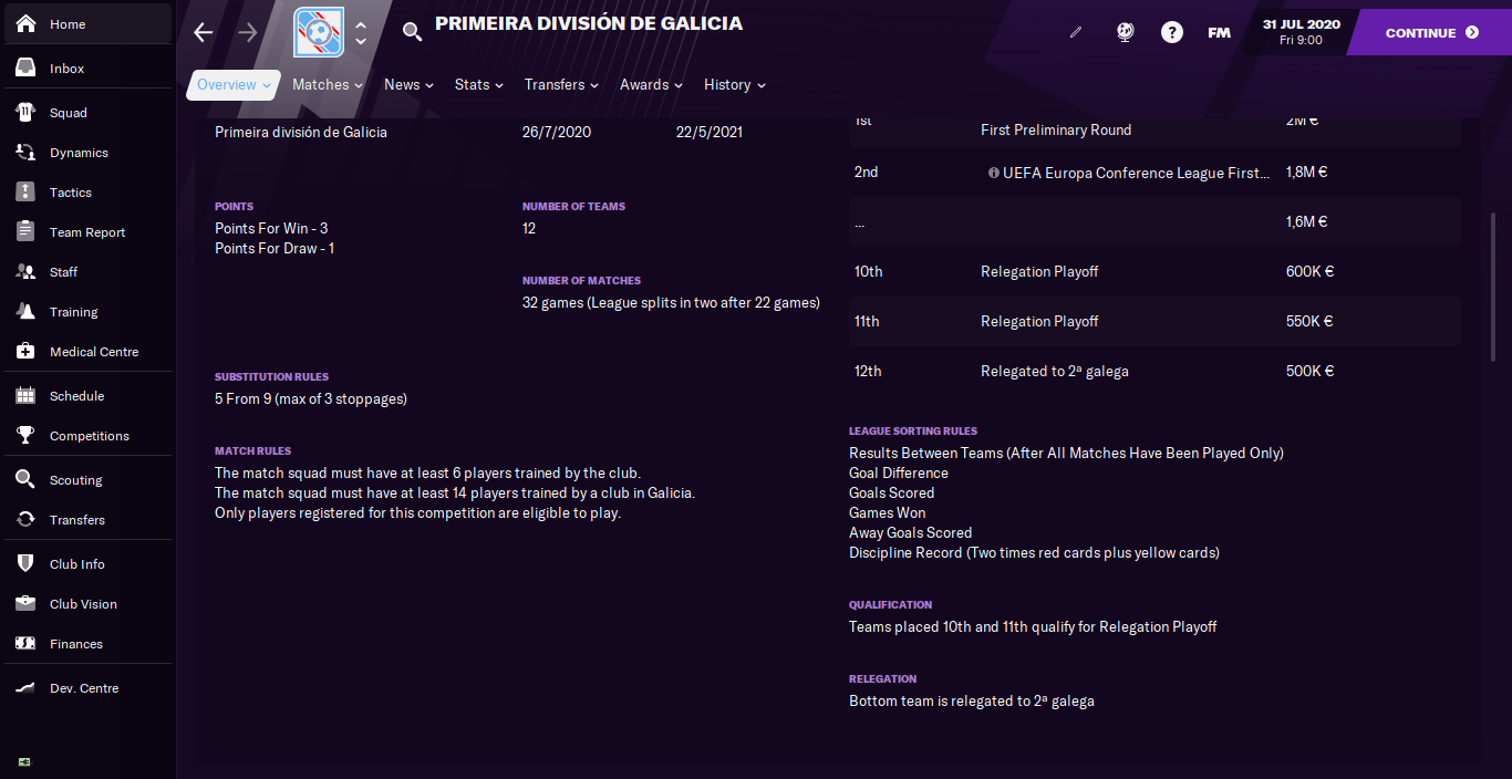 Squad rules defined in the editor are working as matchday rules in the ...