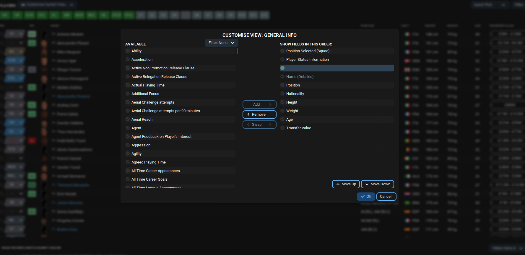 Player name and pop-up button widget xml in Squad View List - Skinning ...
