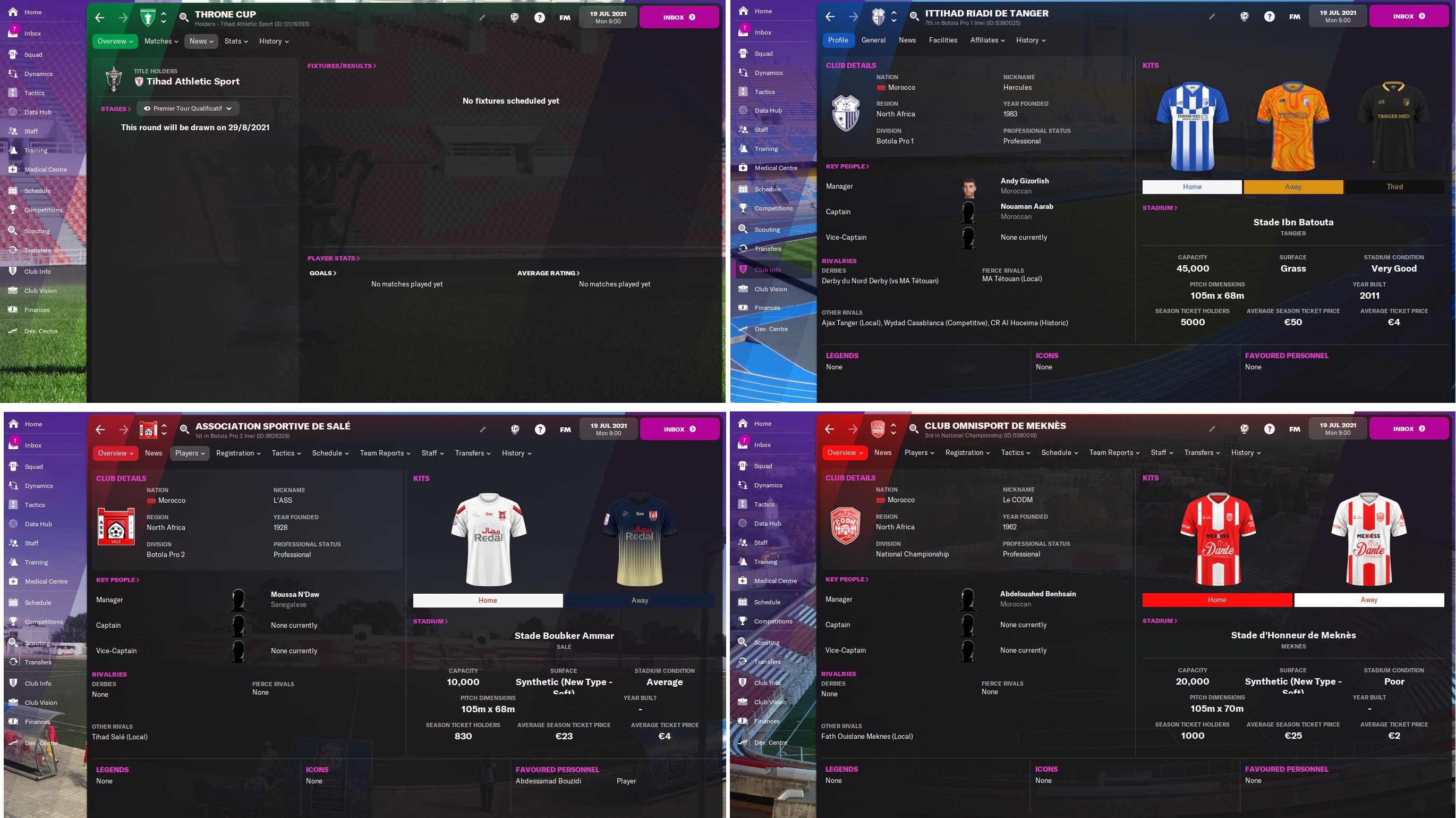 [FM22] The Moroccan Professional & Amateur Leagues + Logo & Kits Pack ...